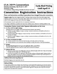 2019 CLA Convention Registration Form - Clutterers Anonymous